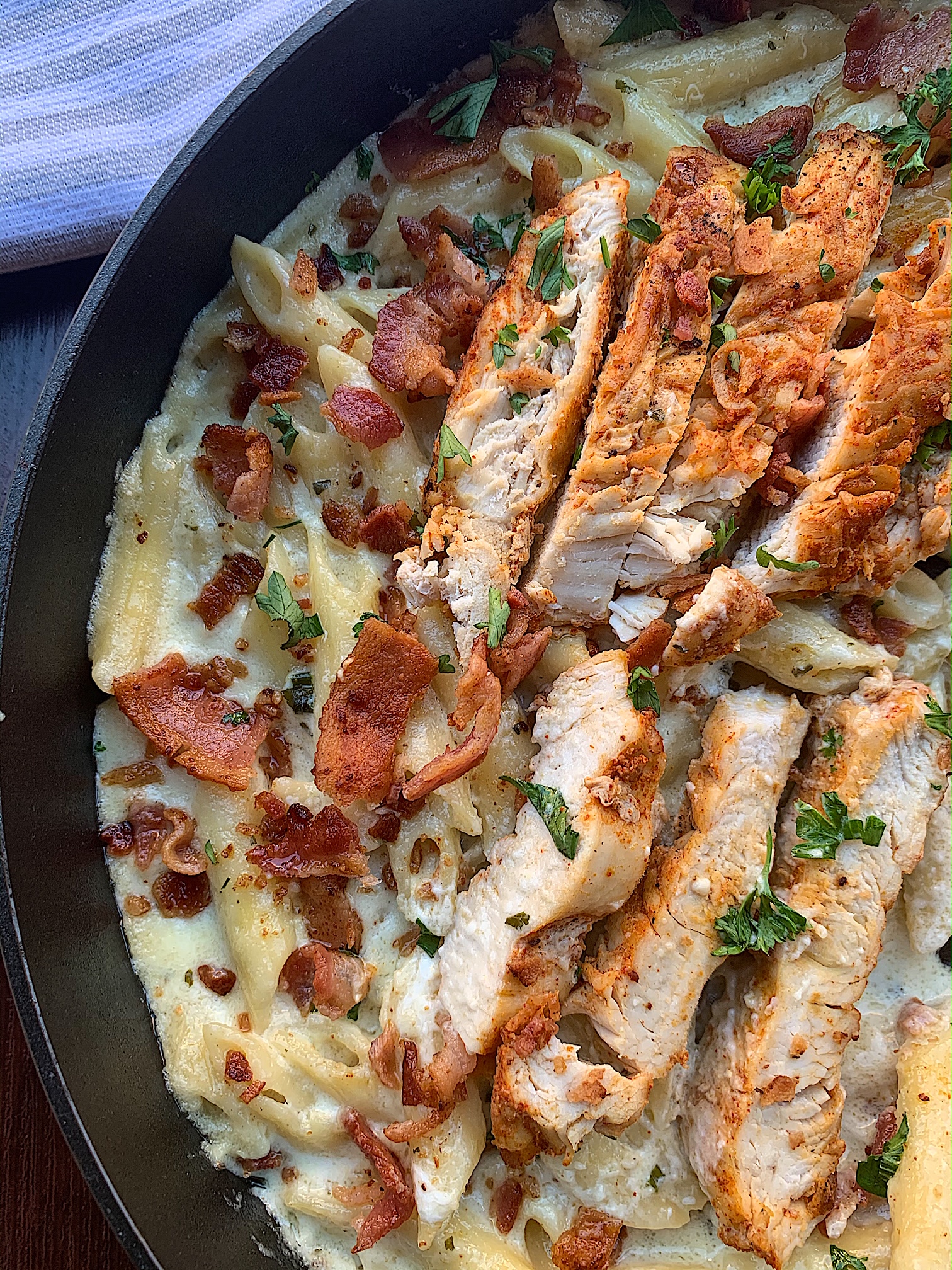 Chicken Bacon Ranch Pasta - Yel's Kitchen