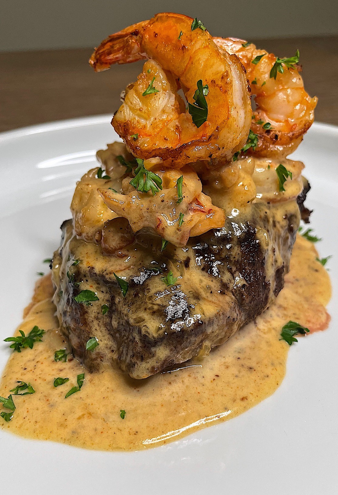Steak with Shrimp and Lobster Sauce - Yel's Kitchen