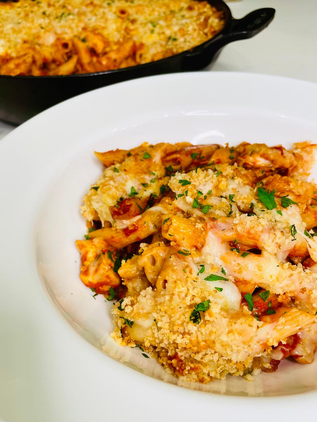 Easy Chicken Parmesan Pasta